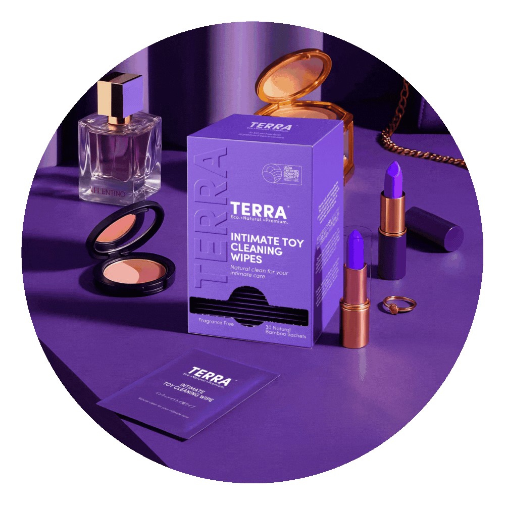 TERRA Intimate Toy Cleaning Wipes - Pure, Safe Clean Anytime